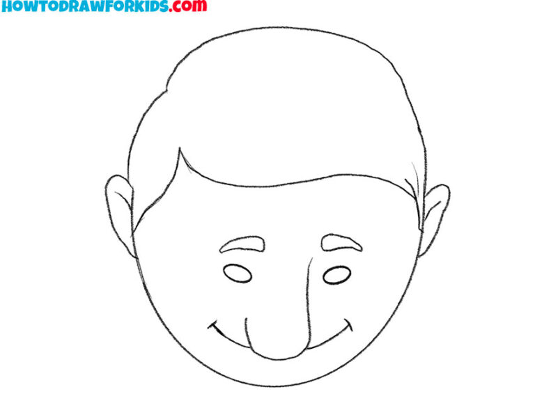 How to Draw a Face Looking Down - Easy Drawing Tutorial For Kids