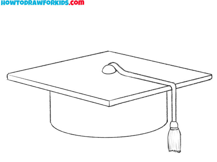 How to Draw a Graduation Cap - Easy Drawing Tutorial For Kids