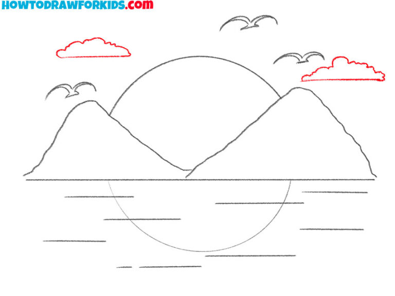 How to Draw a Sunset - Easy Drawing Tutorial For Kids