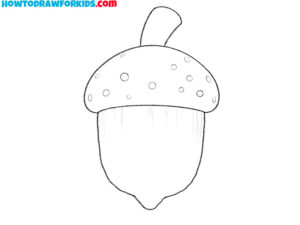 How to Draw an Acorn - Easy Drawing Tutorial For Kids