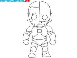 How to Draw Cyborg - Easy Drawing Tutorial For Kids