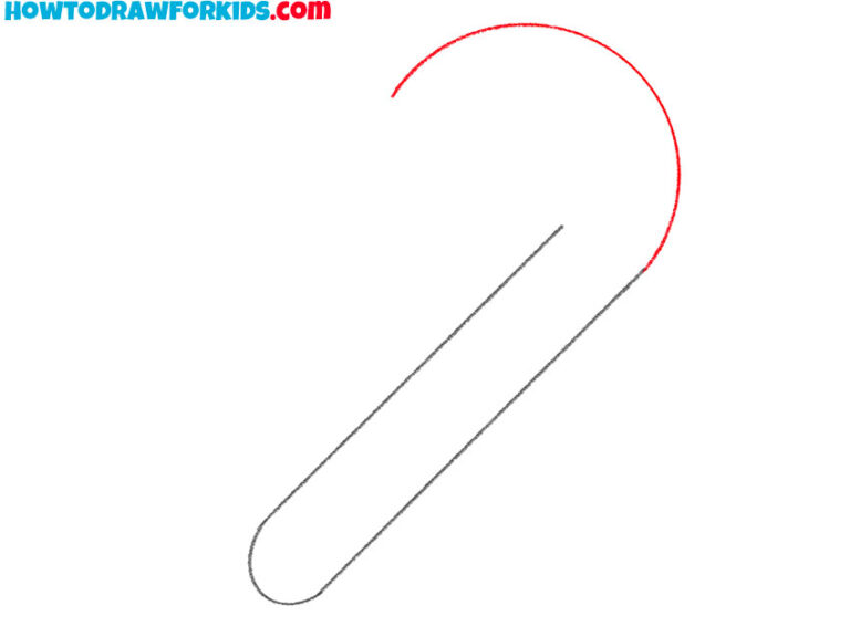 How to Draw a Candy Cane - Easy Drawing Tutorial For Kids