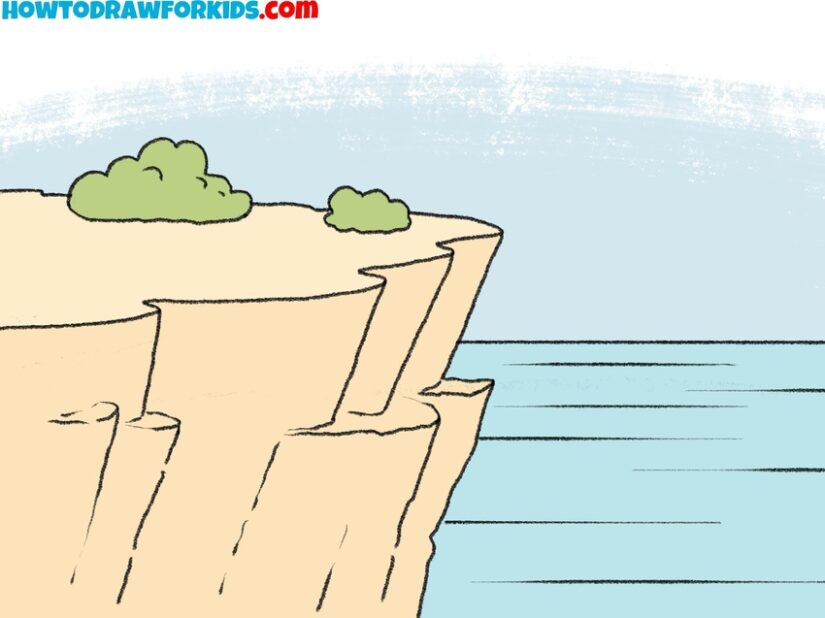 How to Draw a Cliff - Easy Drawing Tutorial For Kids
