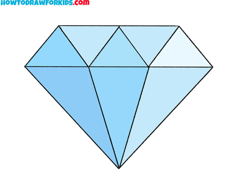 How to Draw a Diamond - Easy Drawing Tutorial For Kids