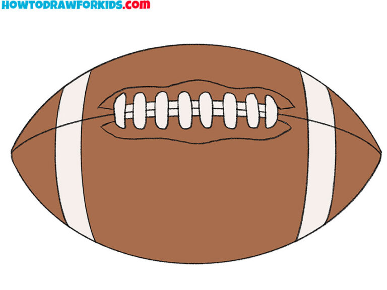 How to Draw an American Football - Easy Drawing Tutorial For Kids