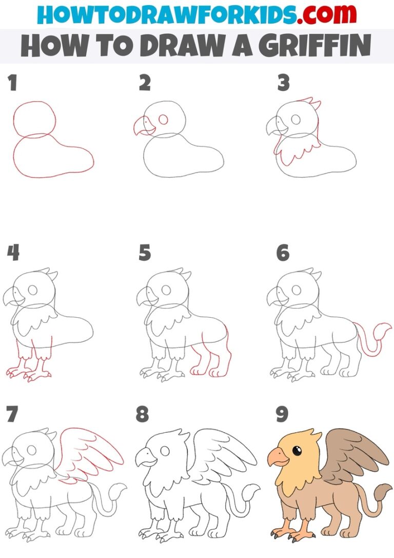 How to Draw a Griffin - Easy Drawing Tutorial For Kids