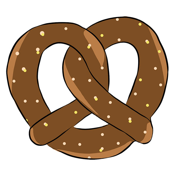 How To Draw A Pretzel Easy Drawing Tutorial For Kids