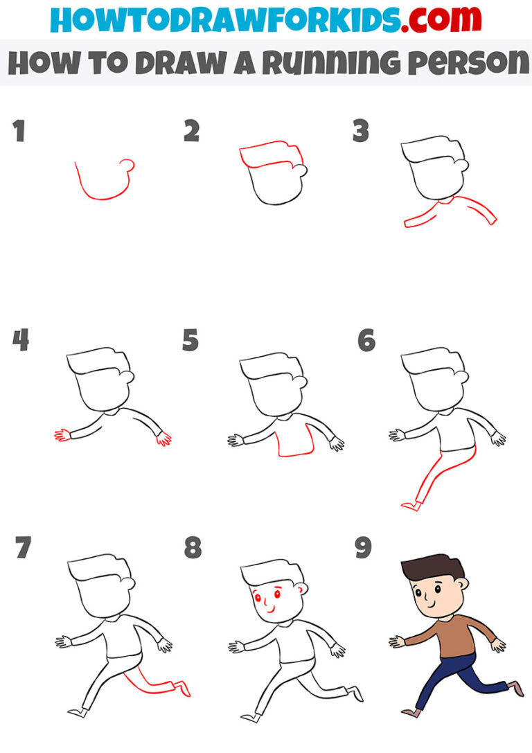 How to Draw a Running Person - Easy Drawing Tutorial For Kids
