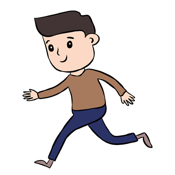 How To Draw Cartoon People Running Employerrail Eslowtravel