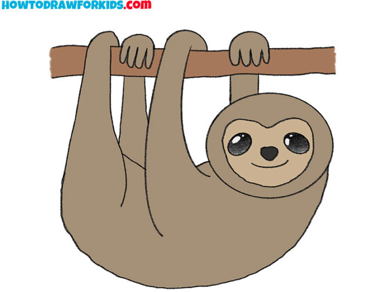 How to Draw a Sloth - Easy Drawing Tutorial For Kids