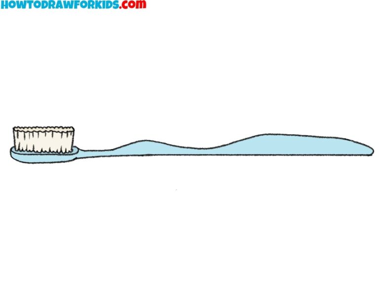 How to Draw a Toothbrush - Easy Drawing Tutorial For Kids