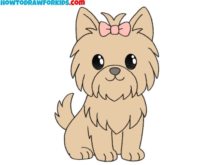 How to Draw a Yorkie - Easy Drawing Tutorial For Kids