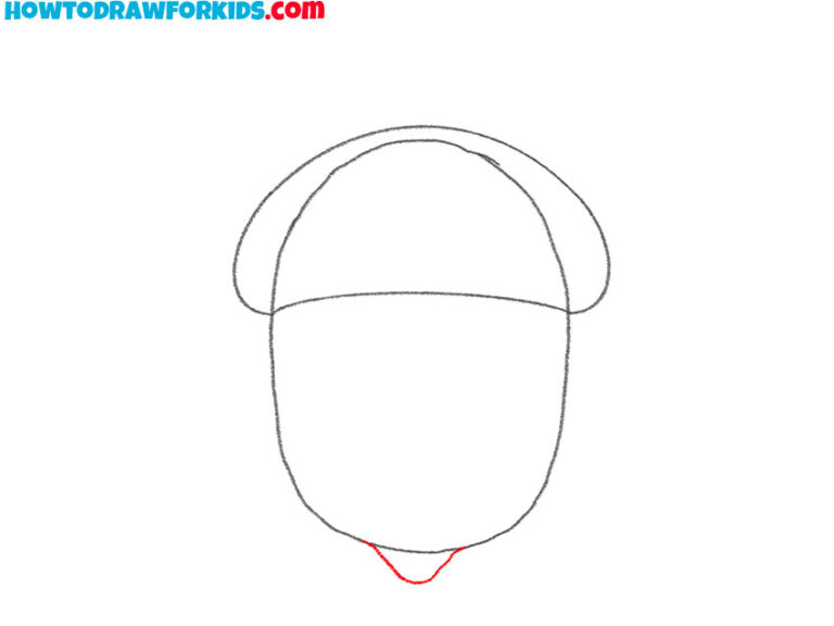 How to Draw an Acorn - Easy Drawing Tutorial For Kids