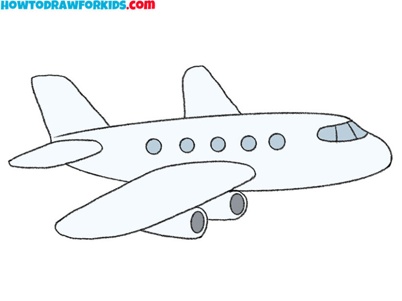 How to Draw an Airplane - Easy Drawing Tutorial For Kids