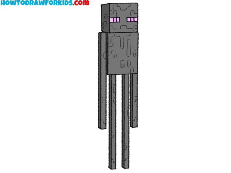How to Draw Enderman - Easy Drawing Tutorial For Kids