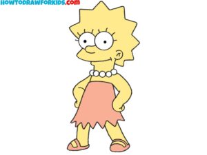 How to Draw Lisa Simpson - Easy Drawing Tutorial For Kids