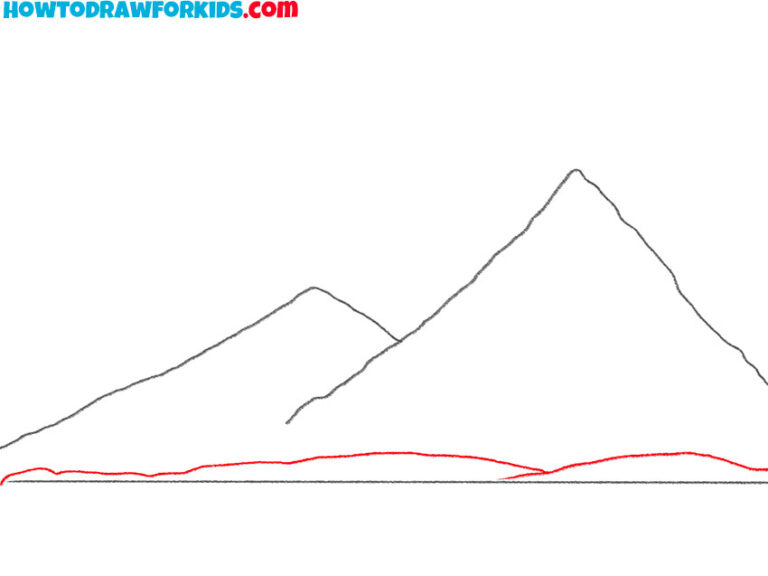 How to Draw Mountains - Easy Drawing Tutorial For Kids