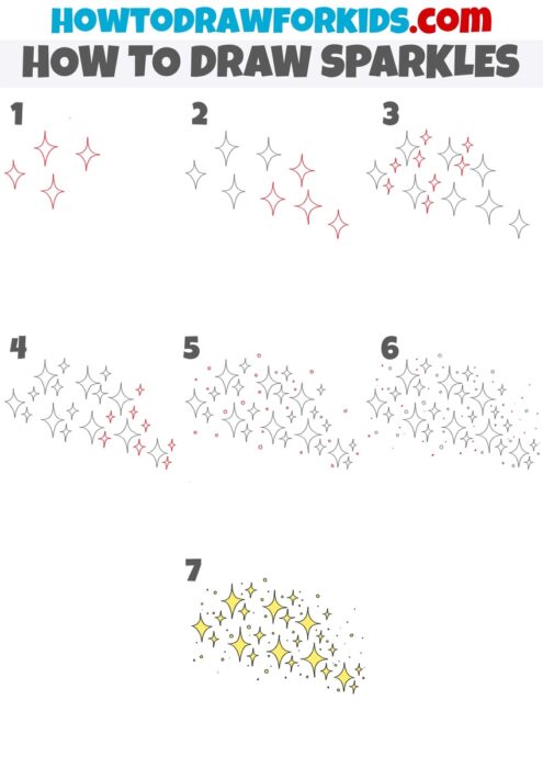 How to Draw Sparkles - Easy Drawing Tutorial For Kids