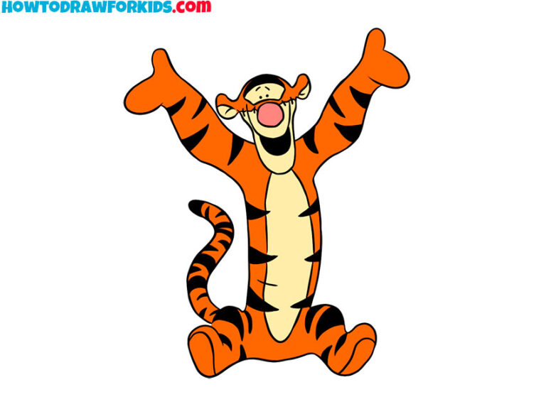 How to Draw Tigger - Easy Drawing Tutorial For Kids