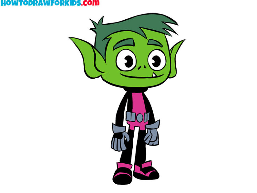 How to Draw Beast Boy - Easy Drawing Tutorial For Kids