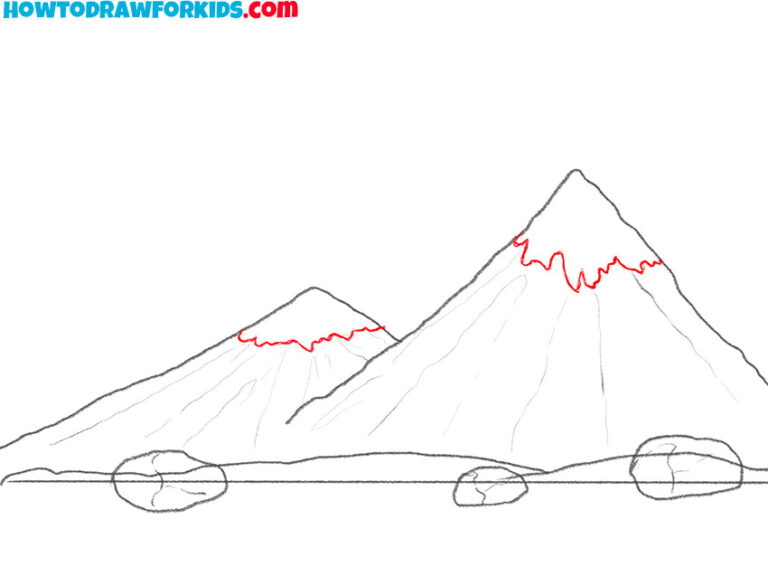 How to Draw Mountains - Easy Drawing Tutorial For Kids
