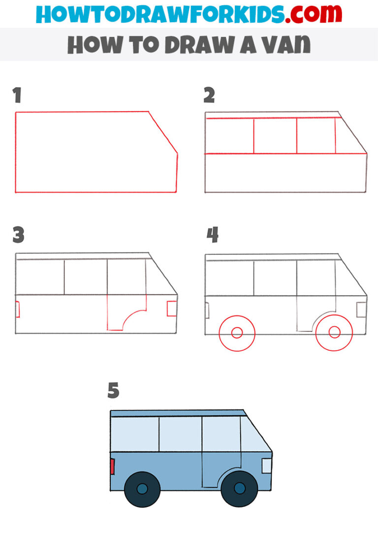 How to Draw a Van - Easy Drawing Tutorial For Kids
