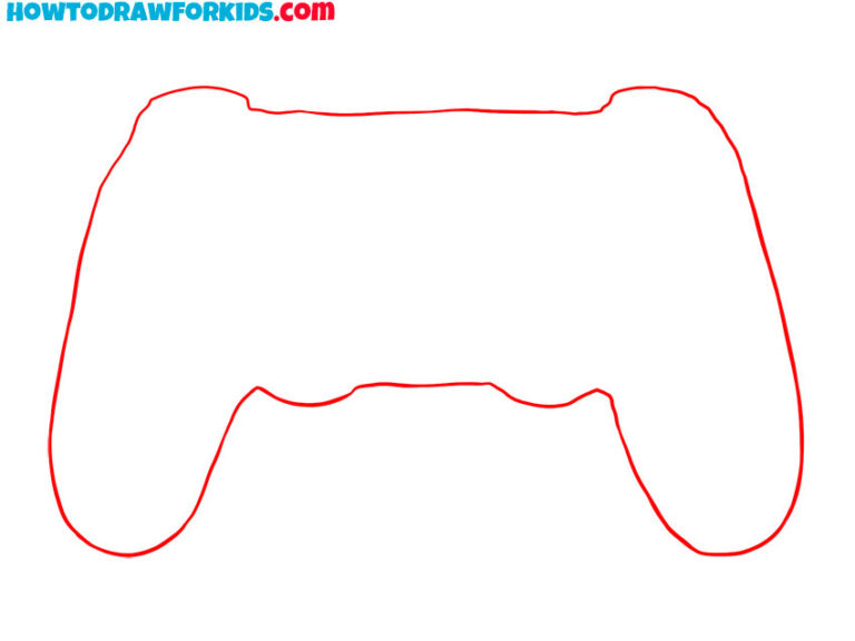 How to Draw a Ps4 Controller - Easy Drawing Tutorial For Kids