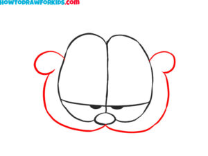 How to Draw Garfield Face - Easy Drawing Tutorial For Kids