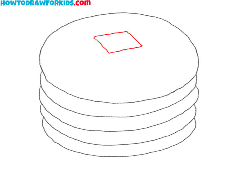 How to Draw Pancakes - Easy Drawing Tutorial For Kids