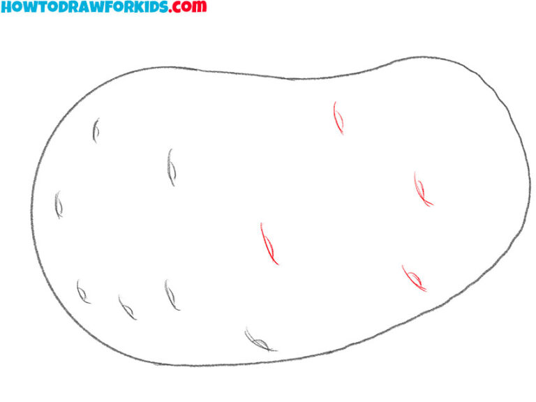 How to Draw a Potato - Easy Drawing Tutorial For Kids