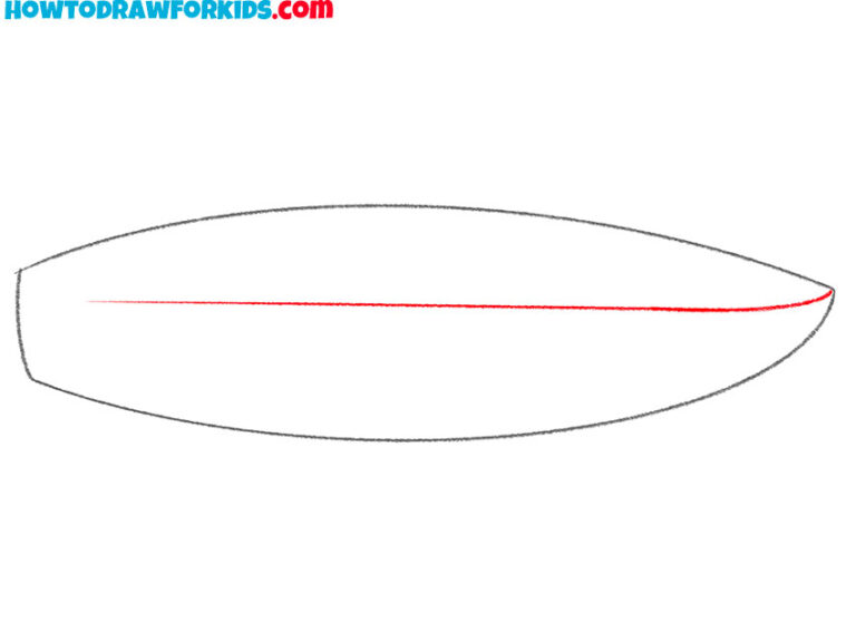 How to Draw a Surfboard - Easy Drawing Tutorial For Kids