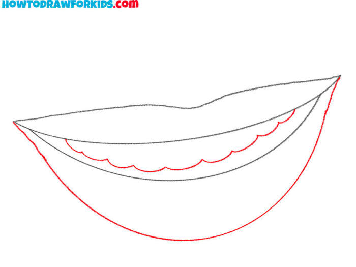How to Draw Smiling Lips - Easy Drawing Tutorial For Kids
