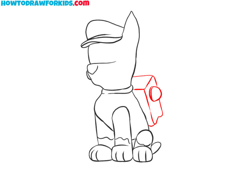 How to Draw Chase from Paw Patrol - Easy Drawing Tutorial For Kids