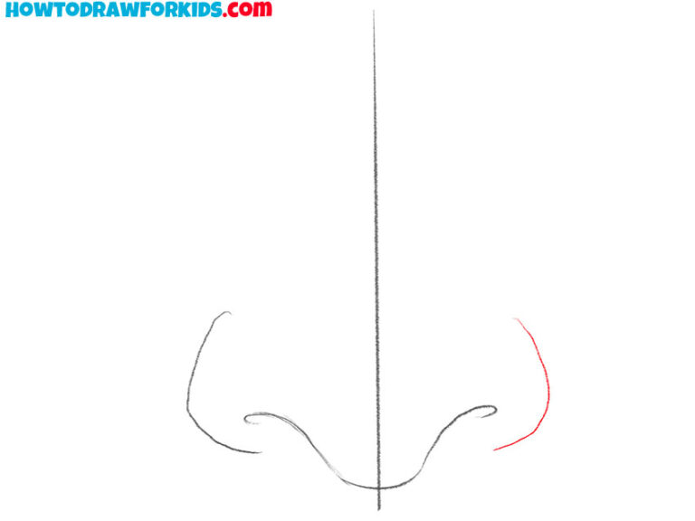 How to Draw a Nose From the Front - Easy Drawing Tutorial