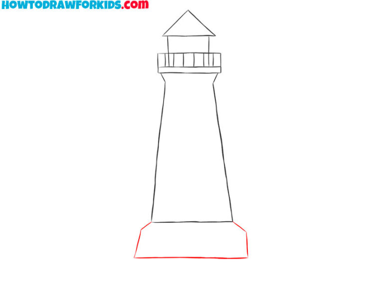 How to Draw a Lighthouse - Easy Drawing Tutorial For Kids