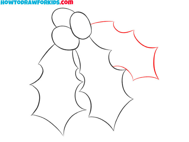How to Draw Mistletoe - Easy Drawing Tutorial For Kids