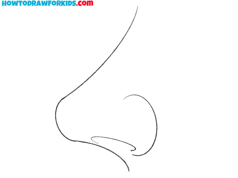How to Draw a Nose From the Side - Easy Drawing Tutorial For Kids