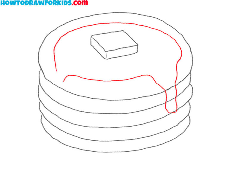 How to Draw Pancakes - Easy Drawing Tutorial For Kids