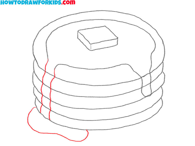 How to Draw Pancakes - Easy Drawing Tutorial For Kids