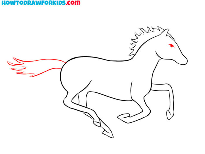 How to Draw a Running Horse - Easy Drawing Tutorial For Kids