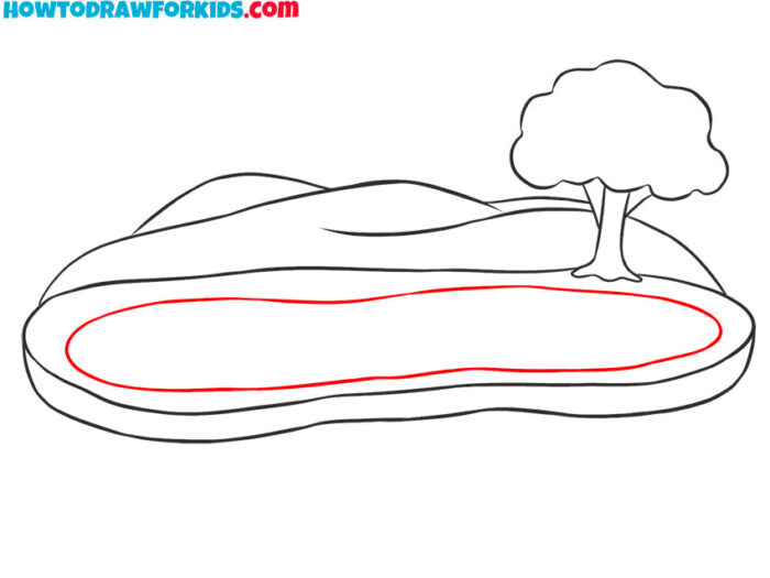 How to Draw a Lake - Easy Drawing Tutorial For Kids