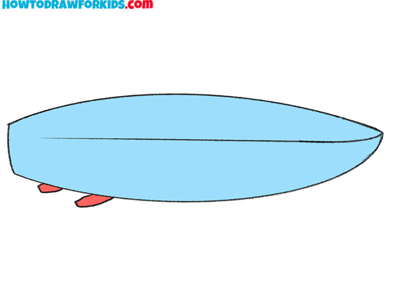 How to Draw a Surfboard - Easy Drawing Tutorial For Kids