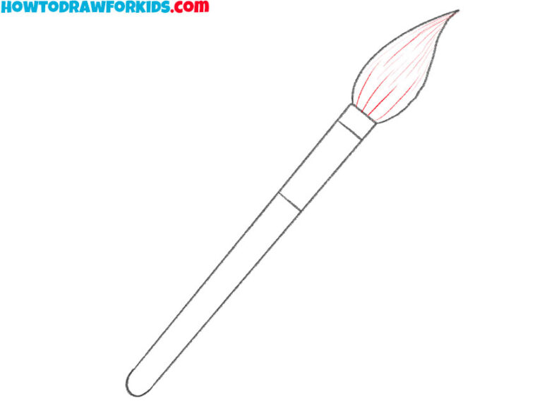 How to Draw a Paintbrush - Easy Drawing Tutorial For Kids