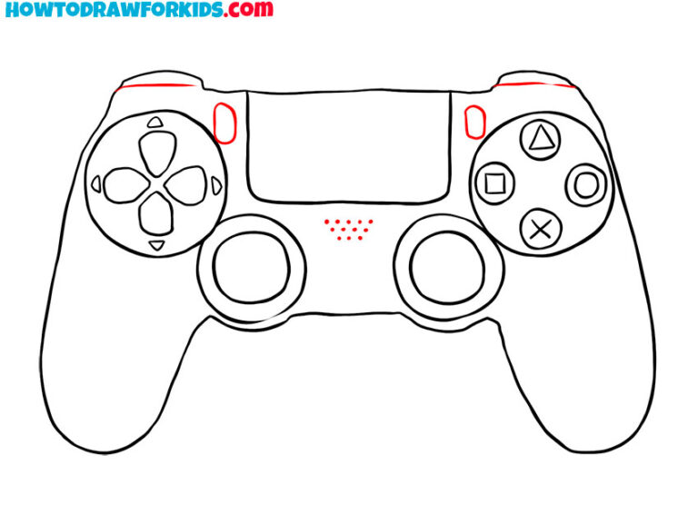 How to Draw a Ps4 Controller - Easy Drawing Tutorial For Kids