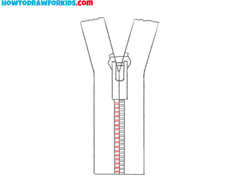 How to Draw a Zipper - Easy Drawing Tutorial For Kids