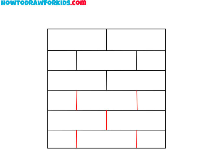 How to Draw Bricks - Easy Drawing Tutorial For Kids