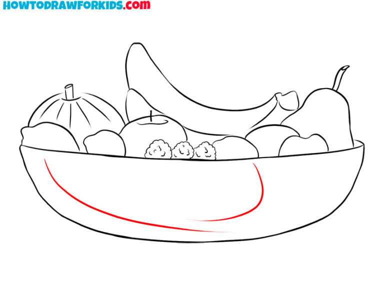 How to Draw a Fruit Bowl - Easy Drawing Tutorial For Kids