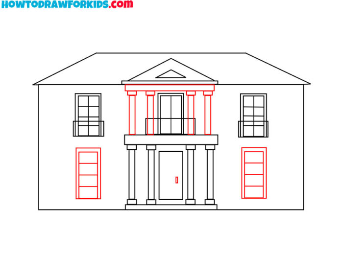 How to Draw a Mansion - Easy Drawing Tutorial For Kids