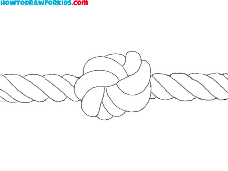 How to Draw a Knot - Easy Drawing Tutorial For Kids
