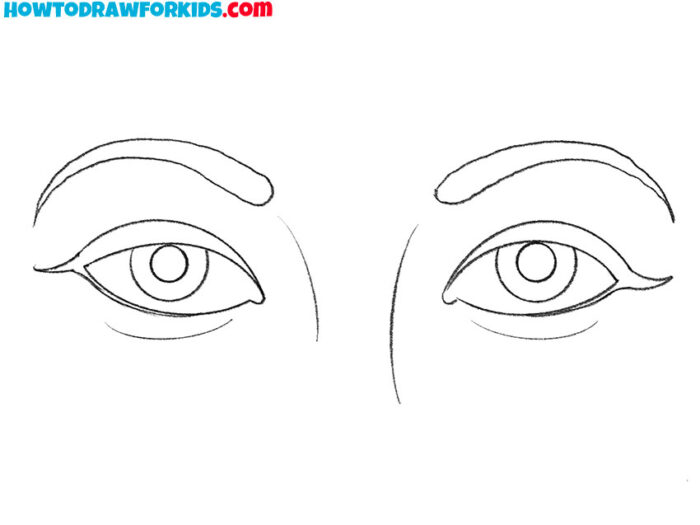 How to Draw Female Eyes - Easy Drawing Tutorial For Kids